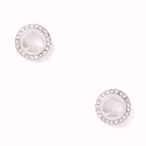 kate spade | Jewelry | Kate Spade Spot The Spade Pave Halo Spade Studs ...